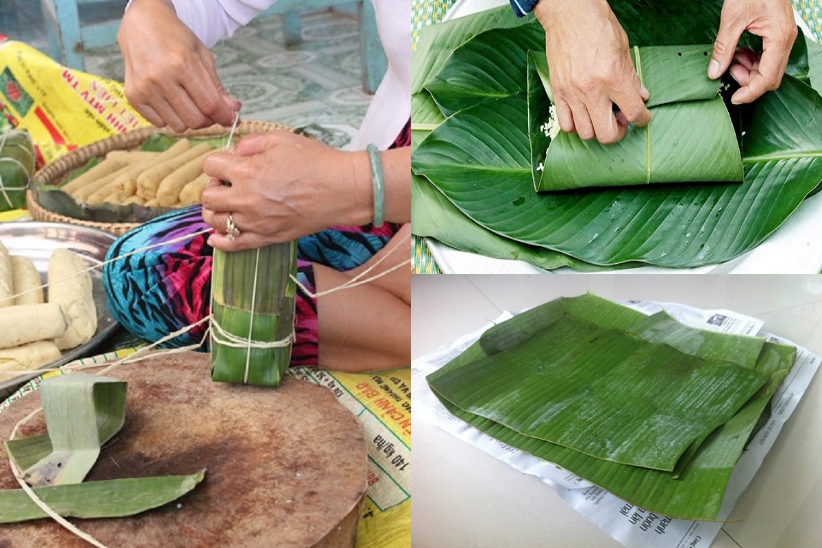 Hướng dẫn cách gói bánh chưng bằng lá dong nhanh - ngon - đẹp ...